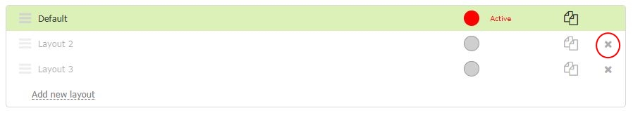 Delete, move, or duplicate a layout