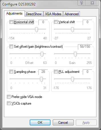 Visual video adjustments