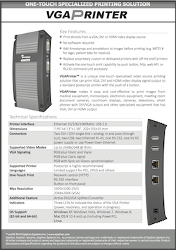 VGA Printer software license agreement and warranty